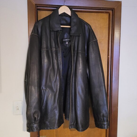 ambition | Jackets & Coats | Mens Vintage Leather Jacket By Ambition Ny ...